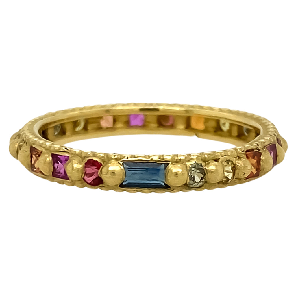Mixed Cut Rainbow Sapphire Ring – Pageo Fine Jewelers